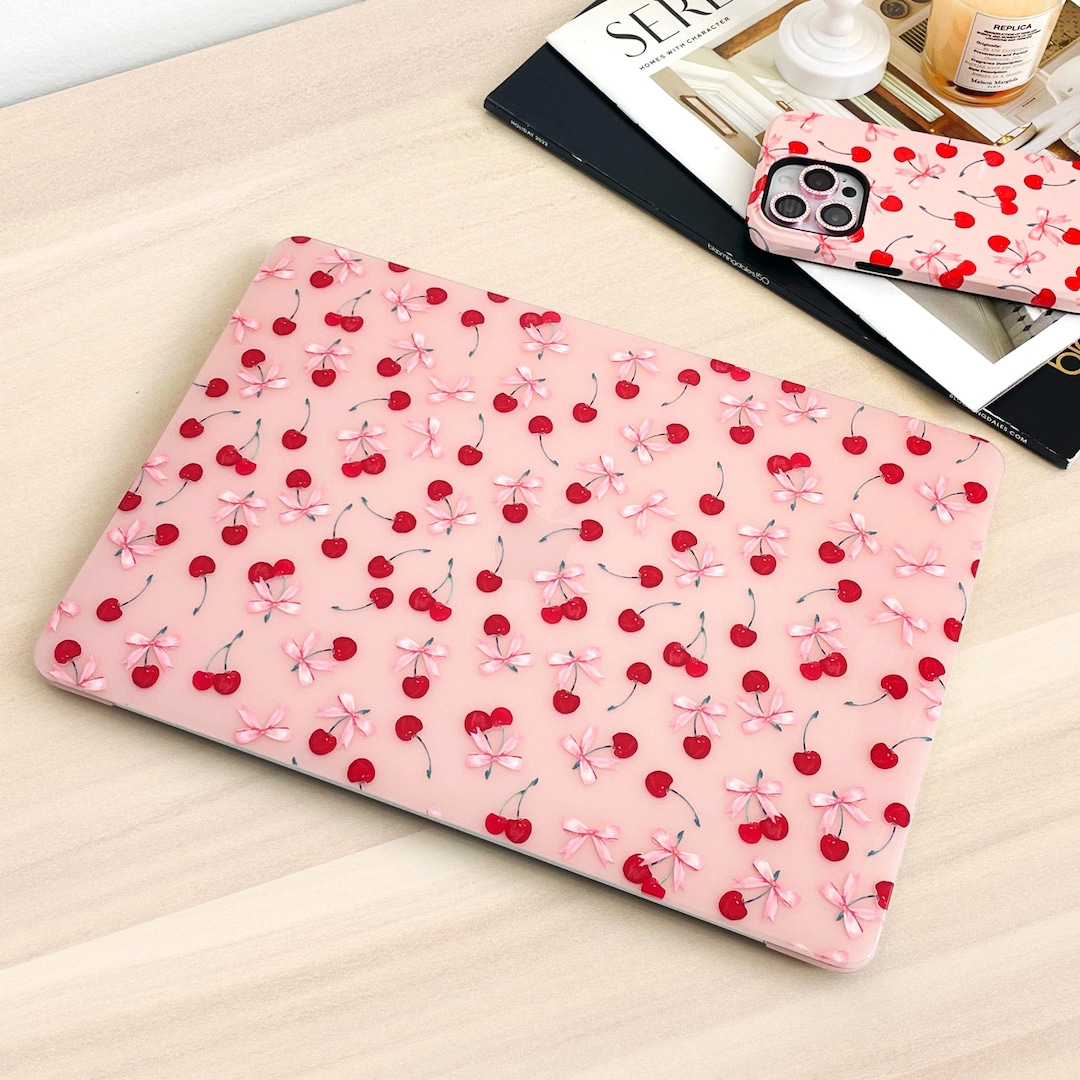 Cherry Bow MacBook Case: Floral Laptop Cover - Etsy