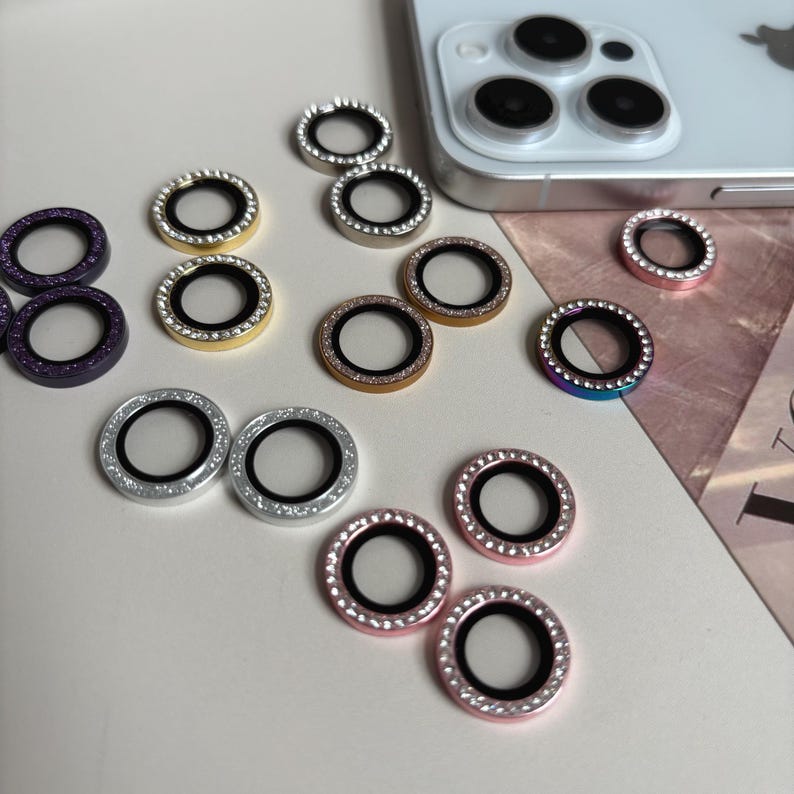 Diamond Rhinestone iPhone 17 Camera Lens Protector: Bling Cover - Etsy