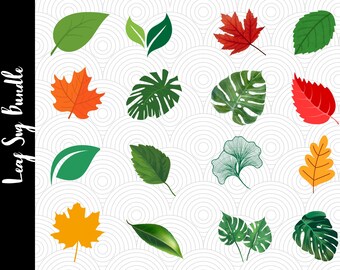 LEAF SVG Bundle, LEAVES Svg Bundle, Leaf Clipart, Leaf Svg Cut Files ...