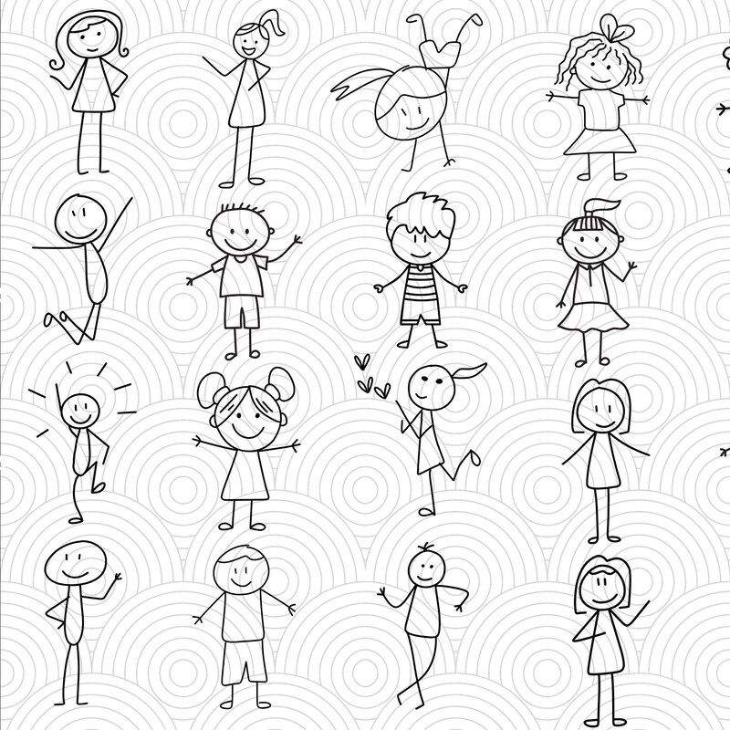 Stick Figures Svg - Etsy