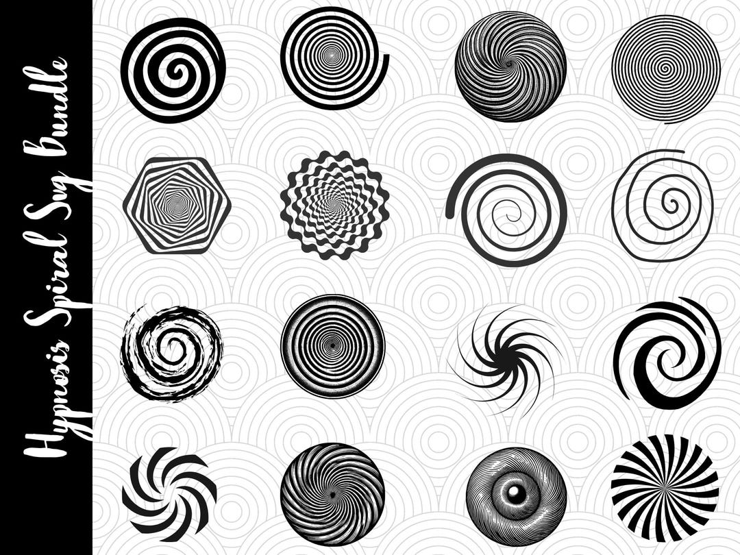 Hypnosis Spiral Svg, Spiral Svg, Swirl Svg, Optical Svg, Geometric Svg ...