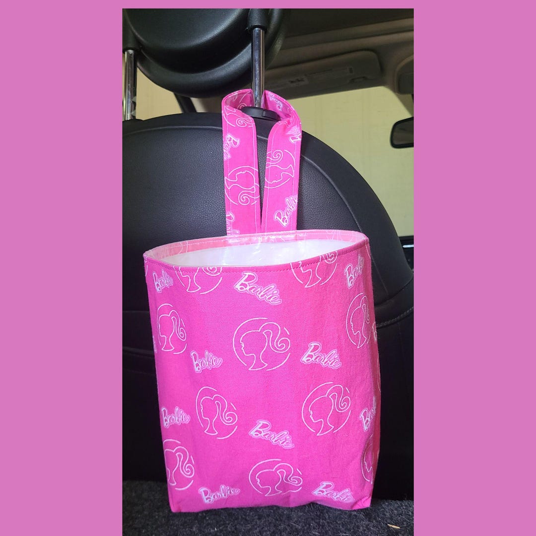 Barbie Car Trash Can, Barbie Trash Bag, Barbie Pink Trash Bag, Vehicle ...