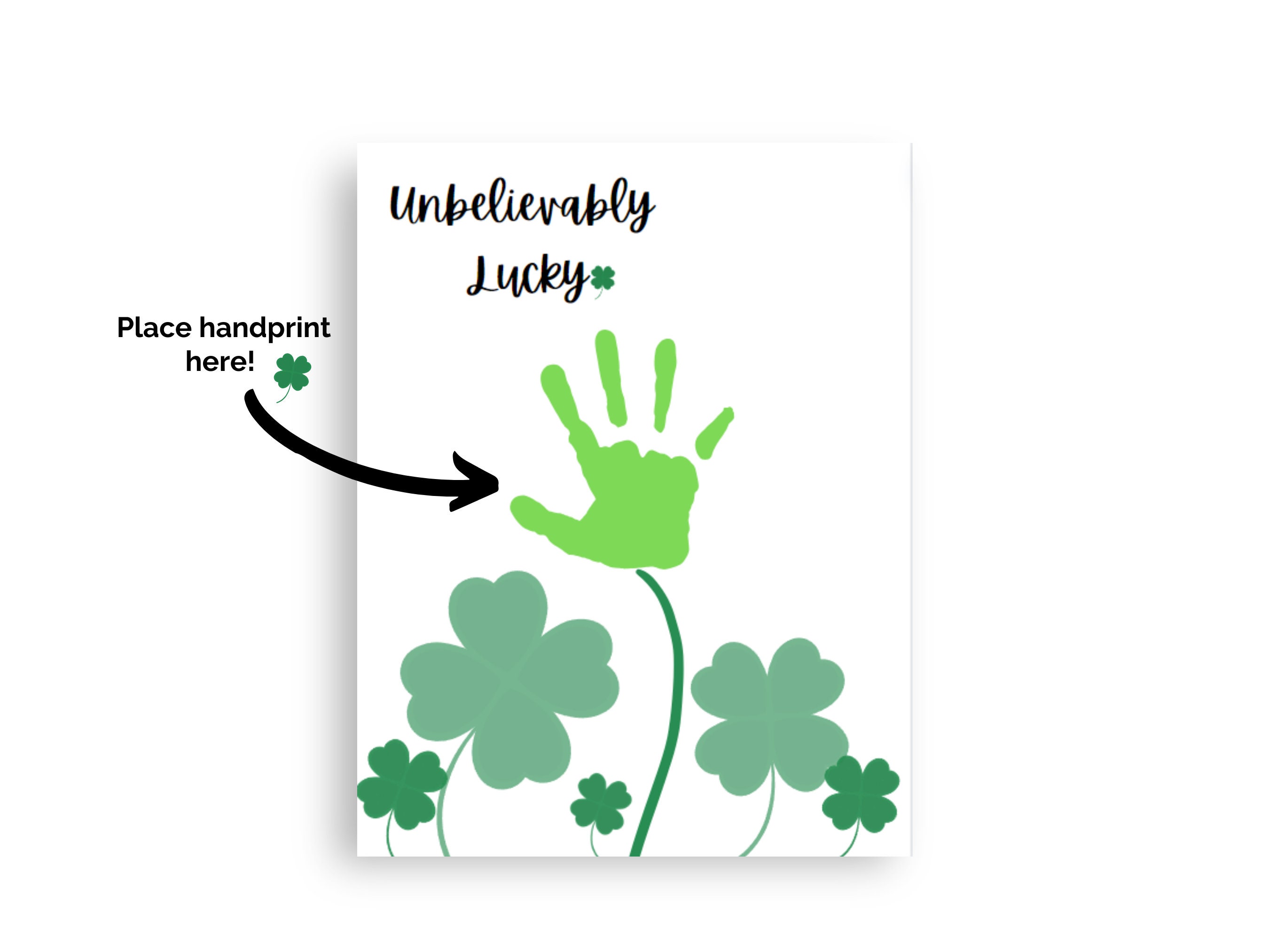 St. Patrick's Day Clover Handprint Craft, Baby Handprint for St ...