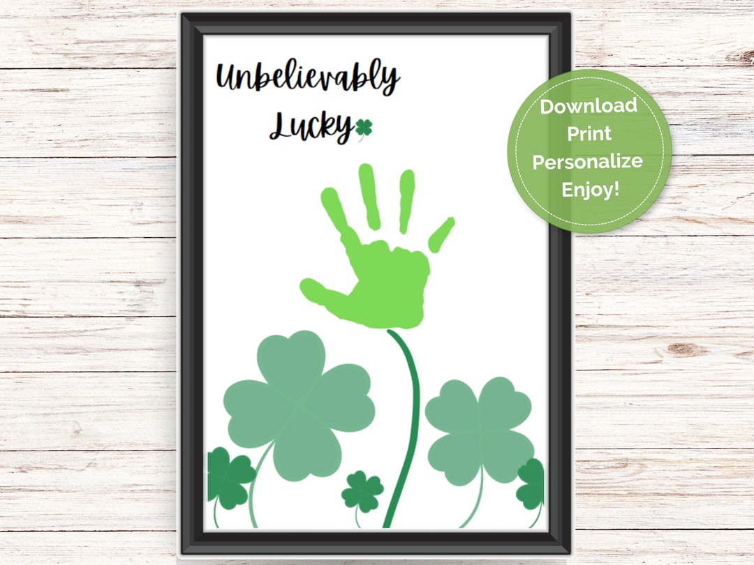 St. Patrick's Day Clover Handprint Craft, Baby Handprint for St ...