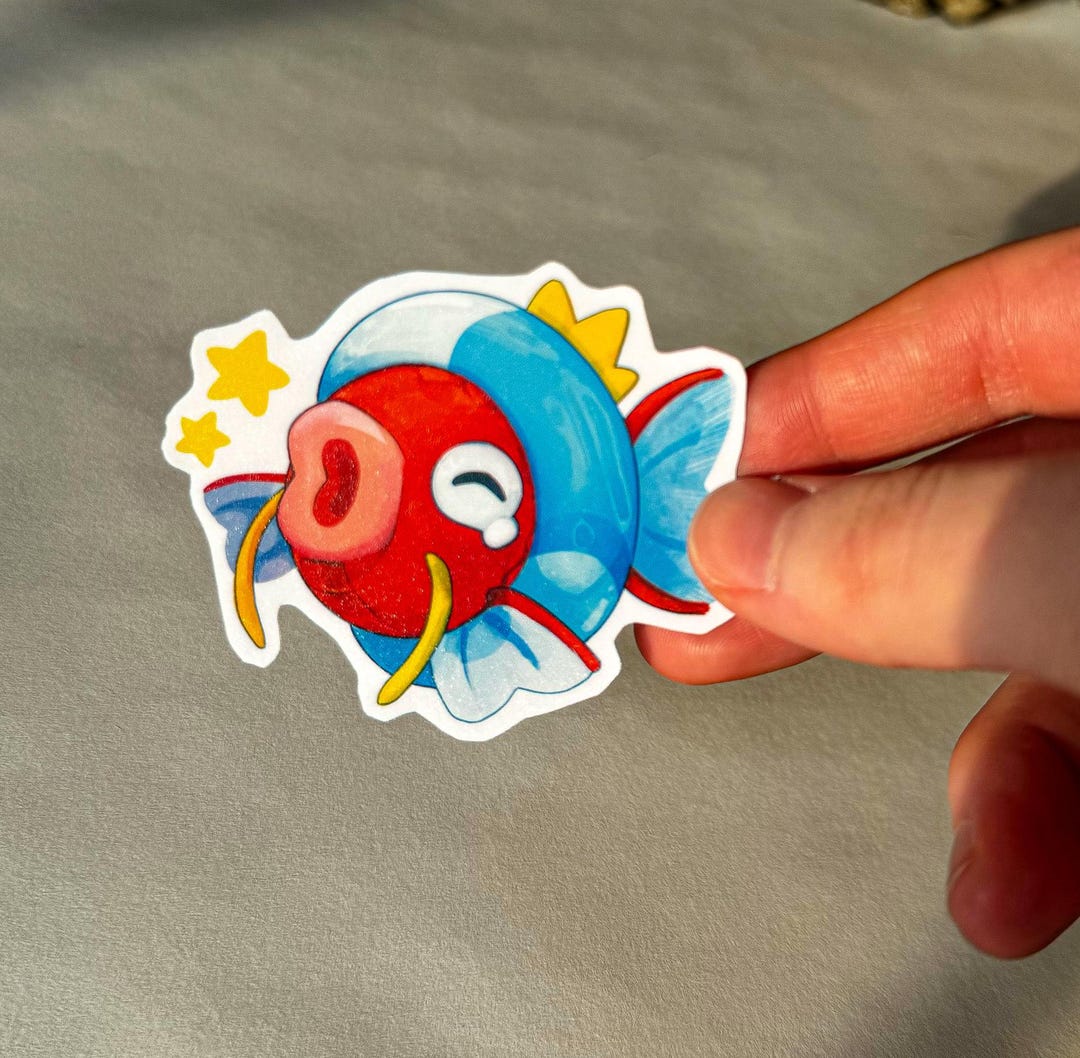 Floating Carp Fish Sticker Matte Vinyl Waterproof Diecut Fanmade ...