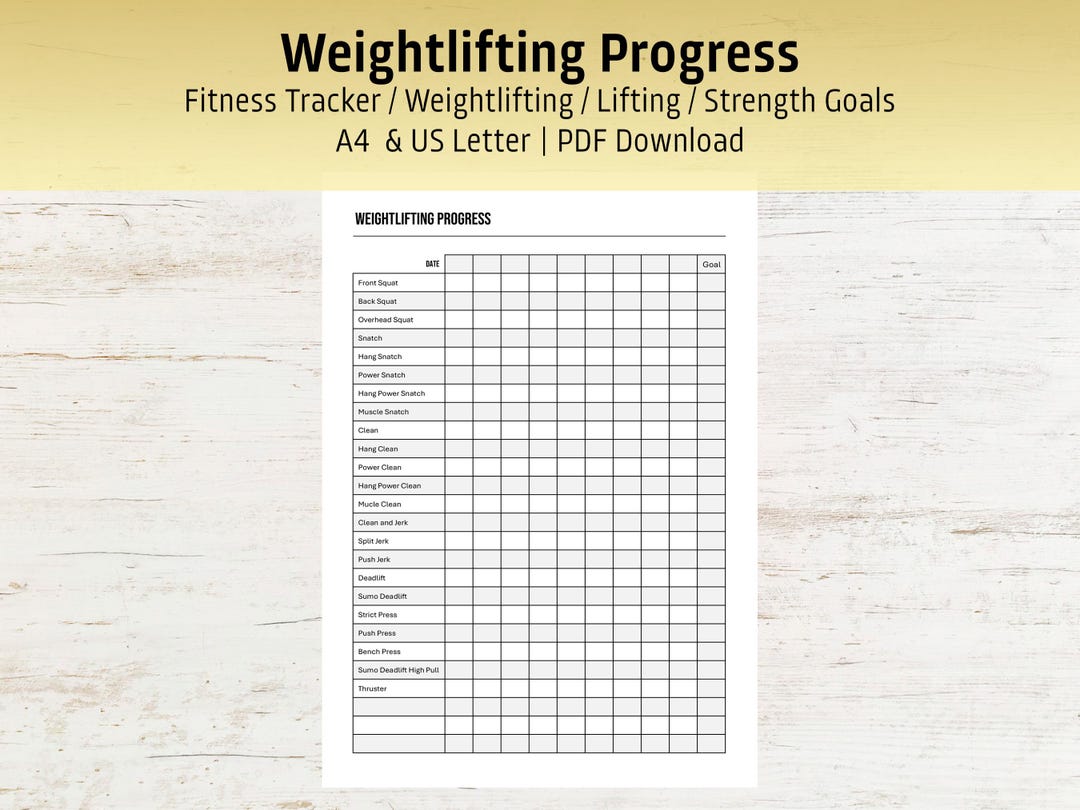 Weightlifting Tracker, Fitness Goals, Gym, Workout, Training, Crossfit ...