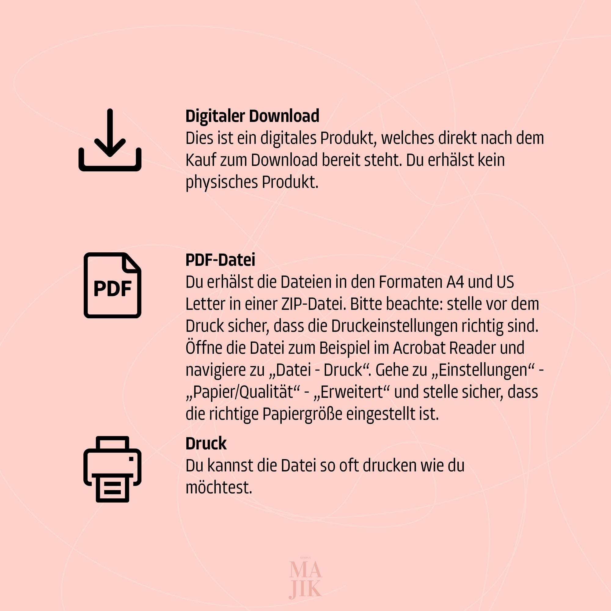 Simple Printable Body Measurements & Weight Tracker German | Weight ...