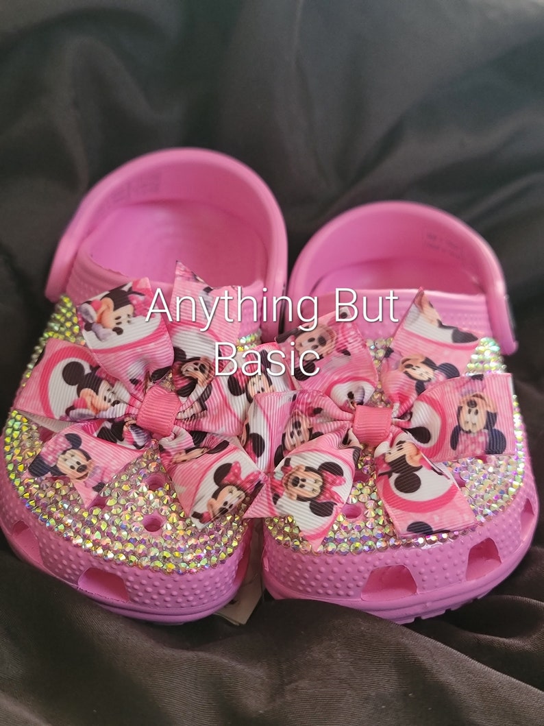 Bedazzled Minnie Mouse Crocs - Etsy