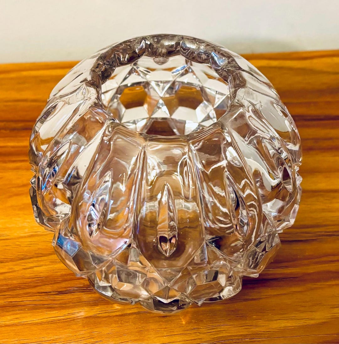 Vintage Victorian Duncan Glass Rose Bowl: Clear Pressed With Beveled ...