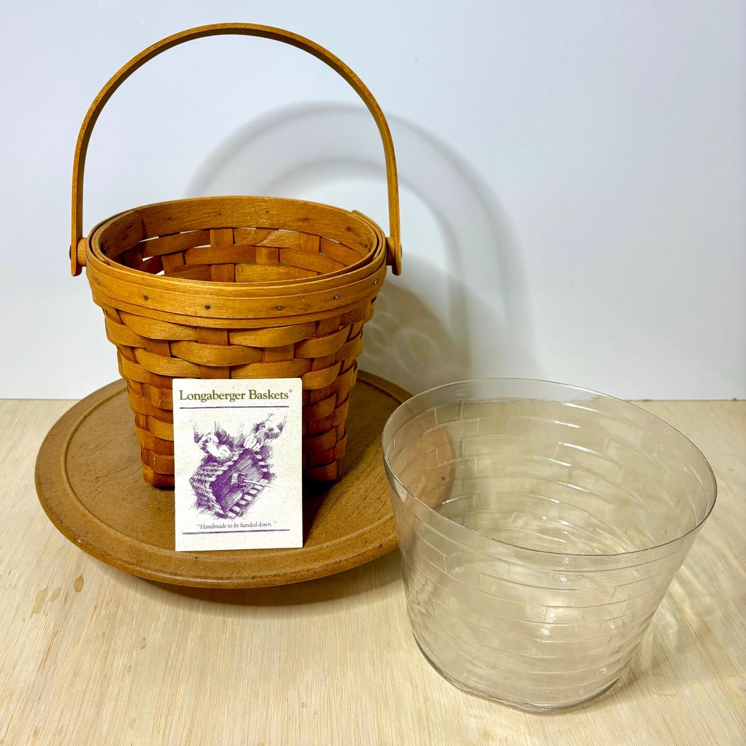 Longaberger 1994 Measuring Basket With Liner, Woven Maple Hardwood ...