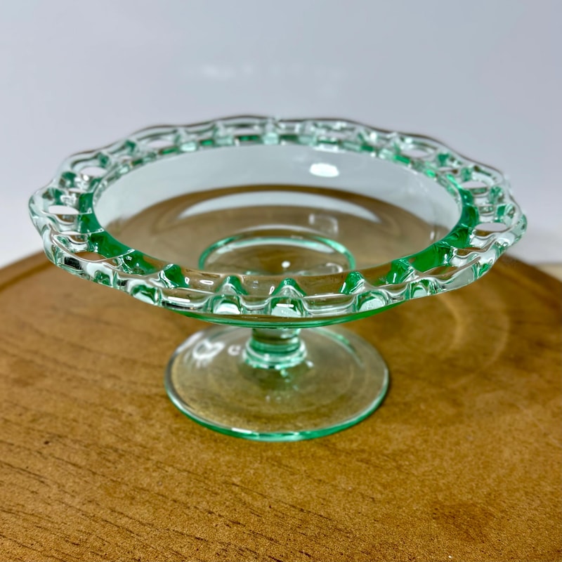 Art Deco Green Glass Dish - Etsy