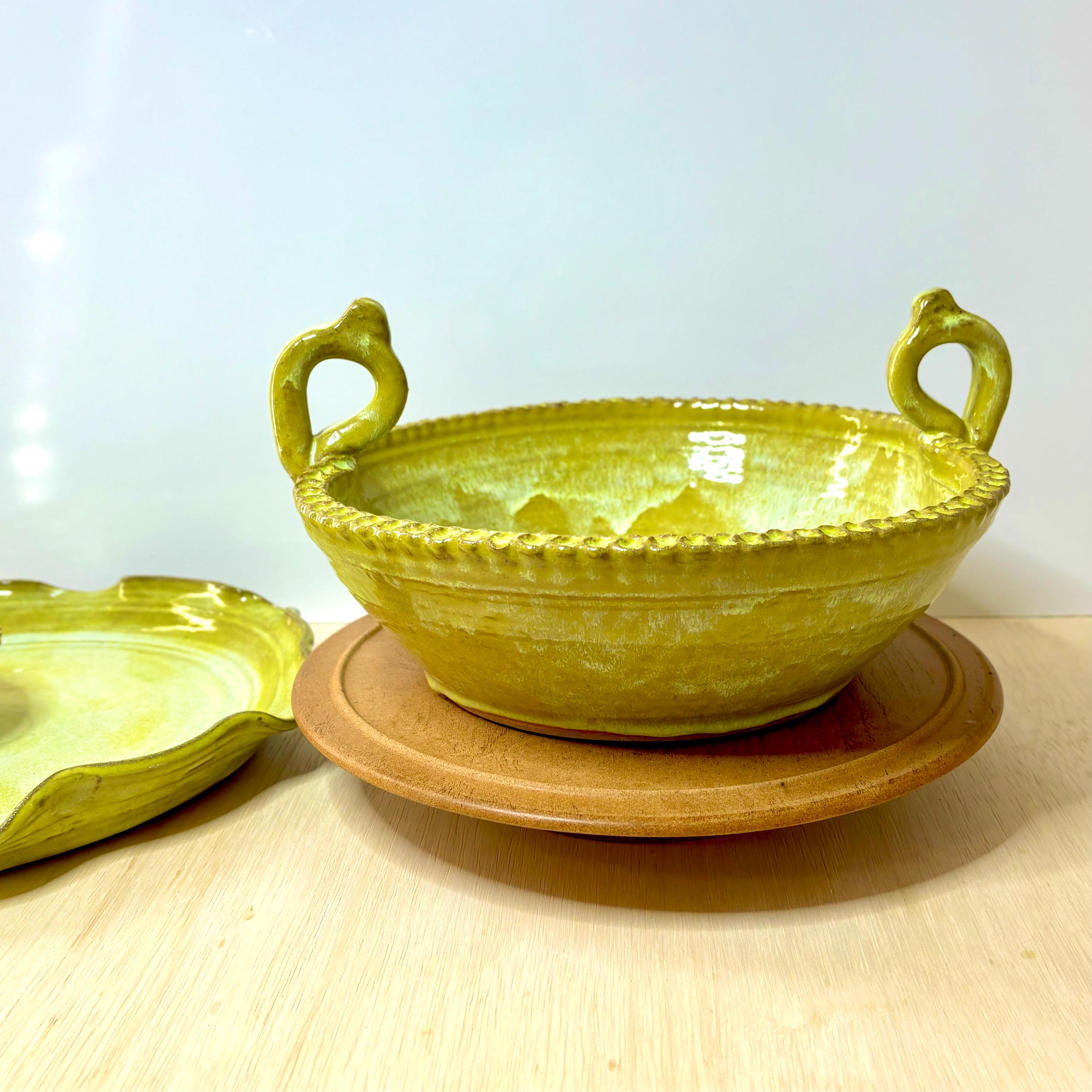 Hand-thrown Stoneware Pottery Set – Signed Huey & Anne Wheeler ...