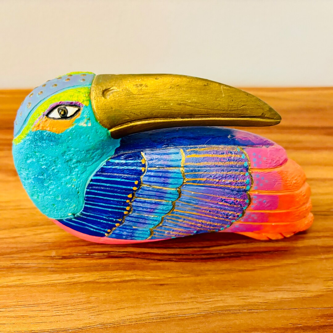 90's Laurel Burch Toucan Bird Art Sculpture Figurine - Rare Smaller ...