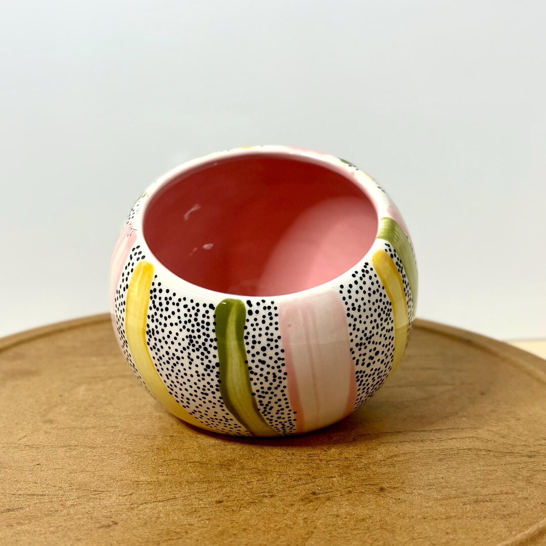 Hand-painted Studio Pottery Bowl: Signed Ellen’s Paintbrush, 1980s ...