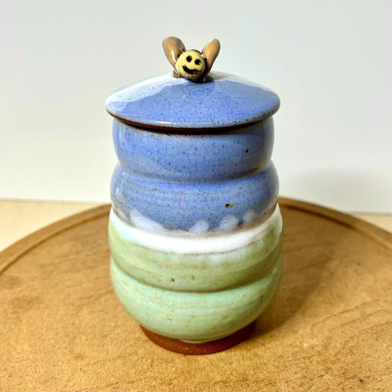 Lidded Studio Pottery Jar - Etsy