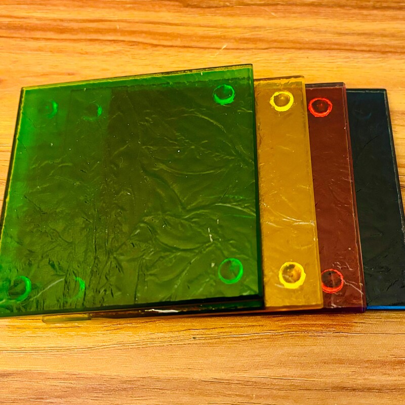 Retro Glass Coasters - Etsy