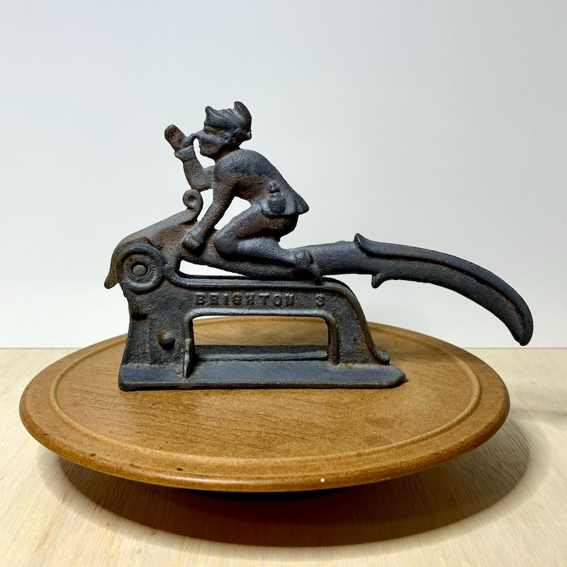 Antique Brighton No 3 Tobacco Cutter: Figural Elf Jester Cast Iron ...