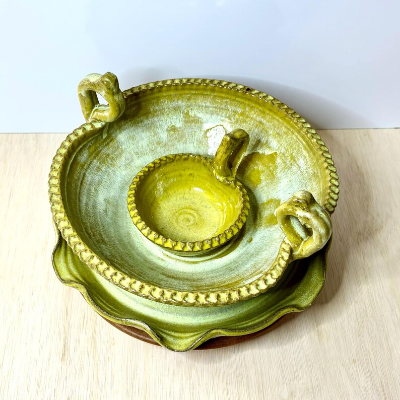 Hand-thrown Stoneware Pottery Set – Signed Huey & Anne Wheeler ...