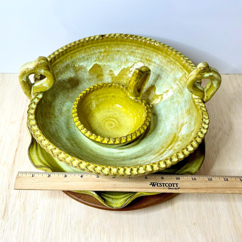 Hand-thrown Stoneware Pottery Set – Signed Huey & Anne Wheeler ...