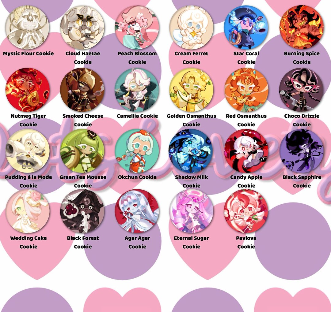 Cookie Run Kingdom CRK ~ Pinback Buttons and Keychains ~ Doughael ...