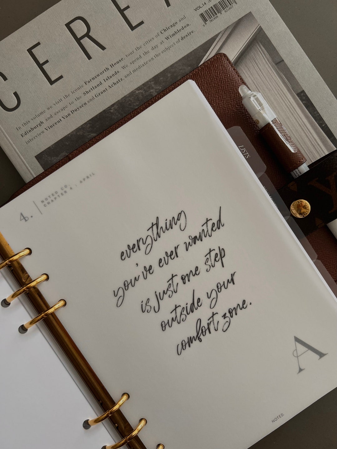 Minimal Handwritten Quote Dashboard Printable Vellum Dashboard for LV ...