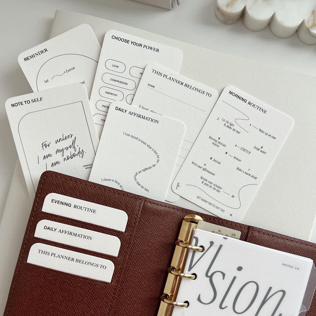 Printable Planner Cards Wallet Credit Card for Planner Pockets Journal ...