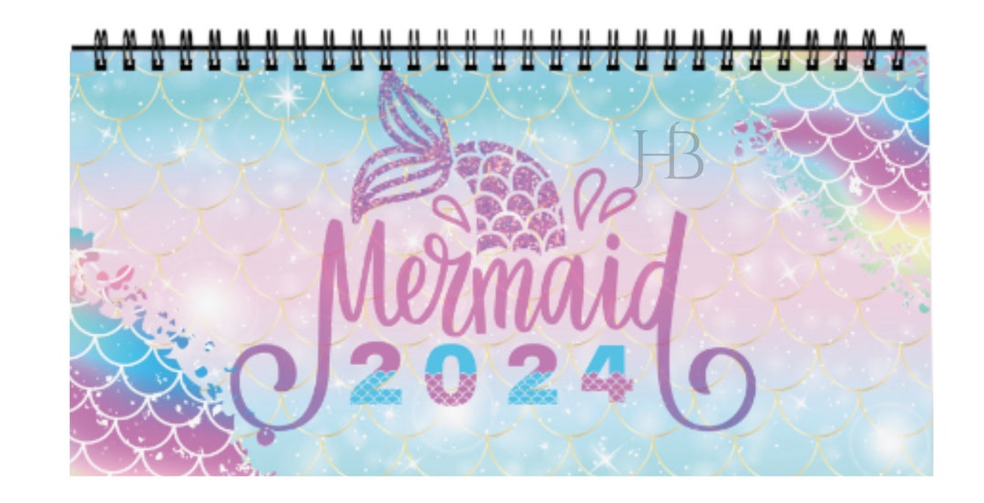 Desktop Calendar , Mermaid 2024, Desk Calendar, Cute Calendar, Girl ...