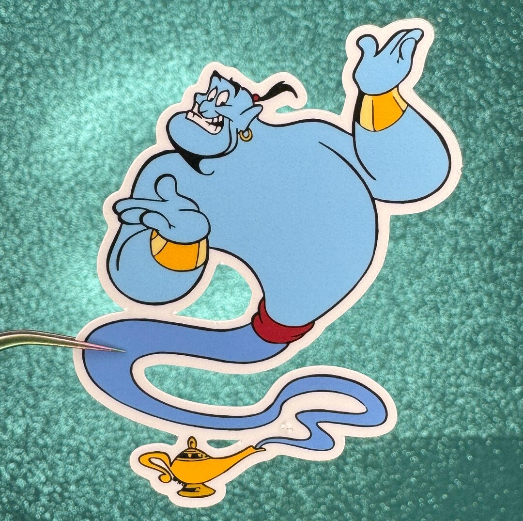 Genie Sticker | Aladdin Sticker | Waterproof Vinyl Sticker - Etsy