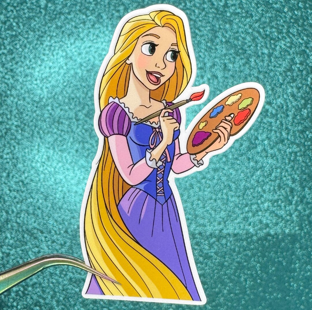 Tangled Rapunzel Sticker | Waterproof Vinyl Sticker - Etsy