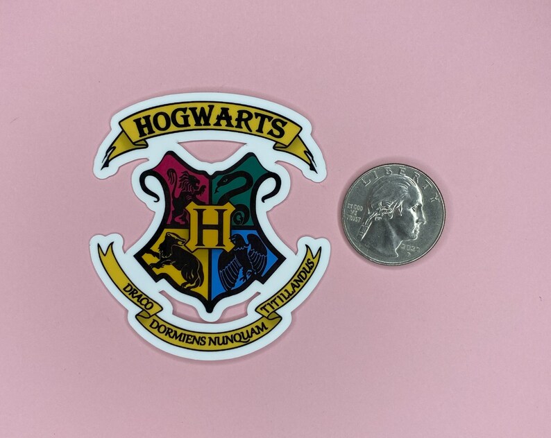 Wizard School Crest Sticker Wizarding World Sticker Waterproof Vinyl ...