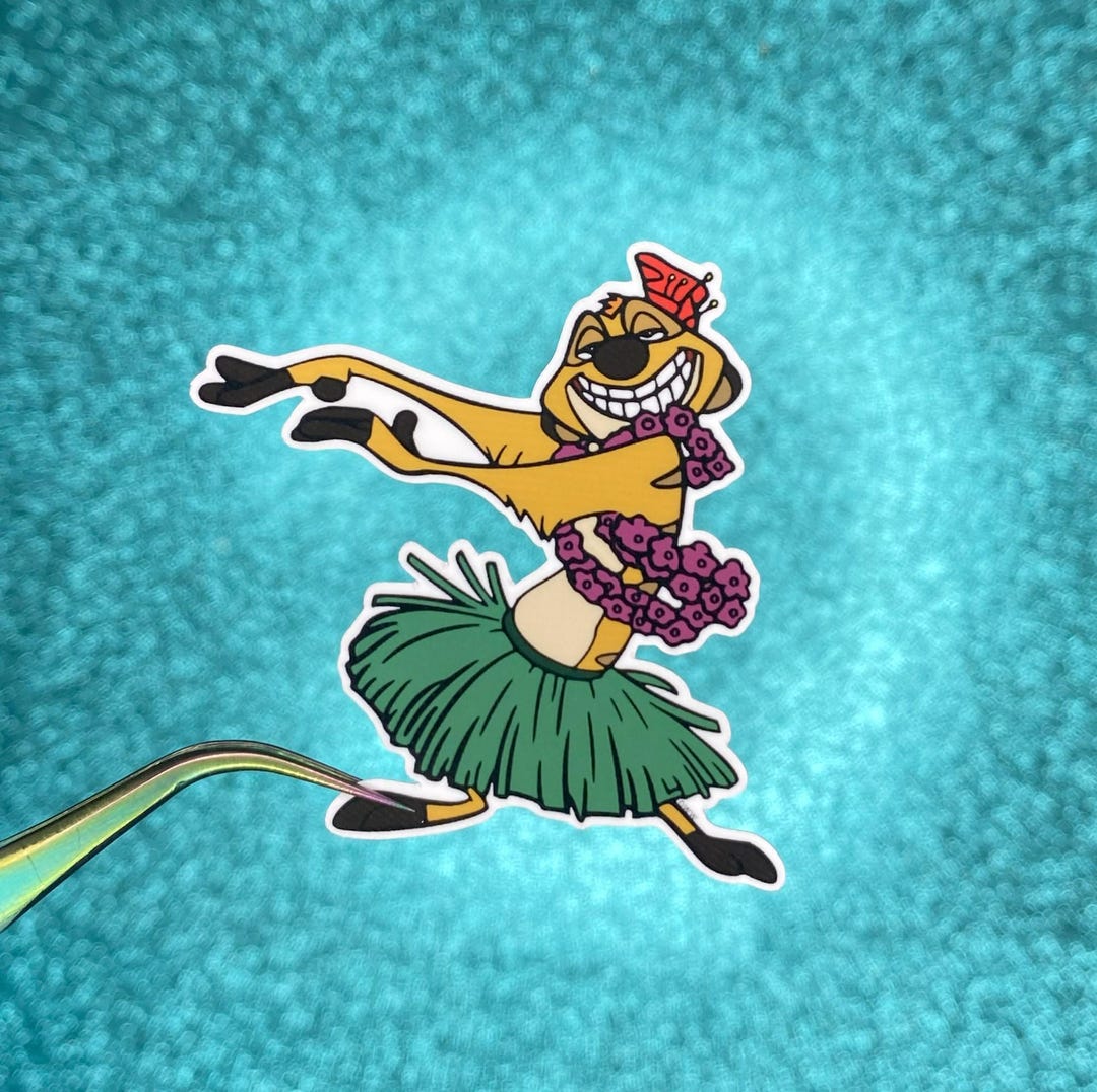 Timon Dancing the Hula Sticker | the Lion King | Waterproof Vinyl ...