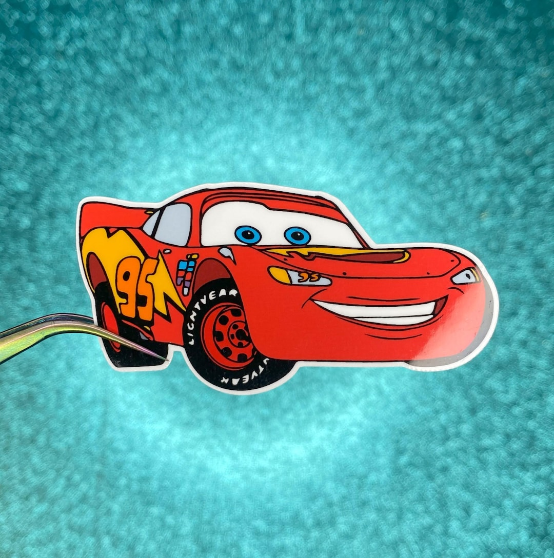 Lightning Mcqueen Sticker | Cars | Waterproof Vinyl Sticker - Etsy