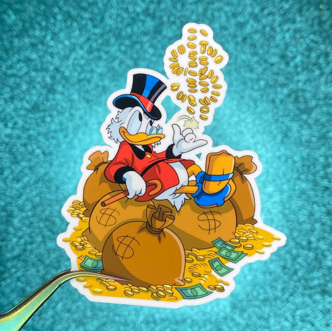Scrooge Mcduck Sticker | Ducktales | Waterproof Vinyl Sticker - Etsy