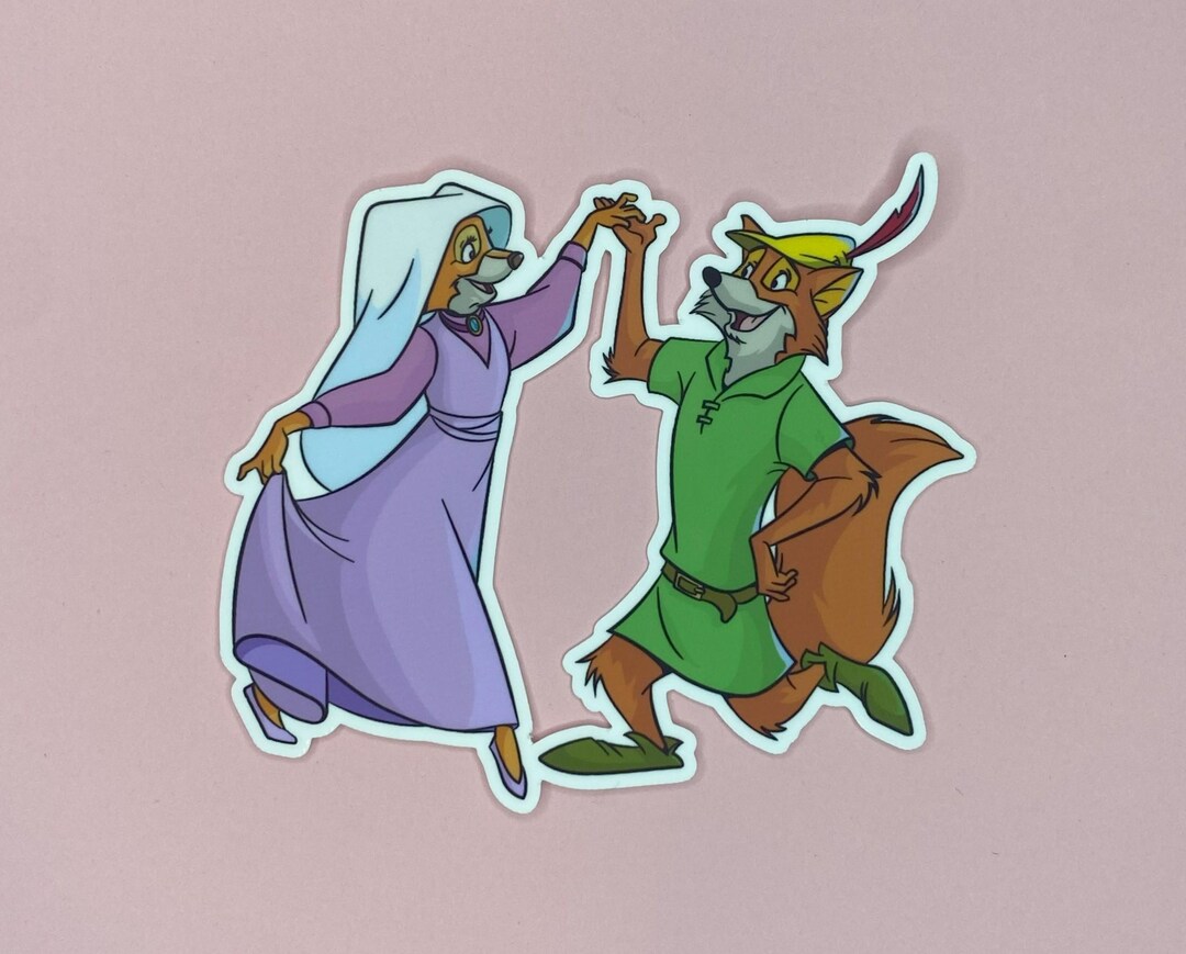 Robin Hood and Maid Marion Dancing Sticker | Robin Hood Sticker ...
