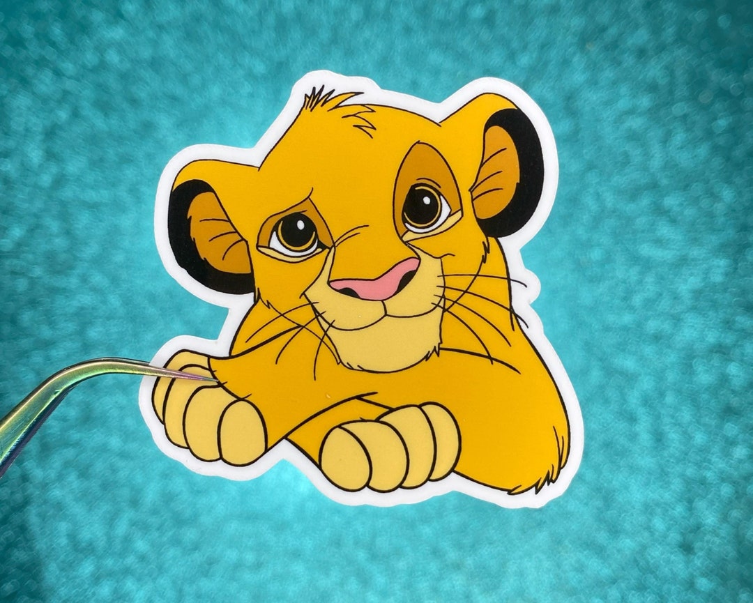 The Lion King Simba Sticker Simba Sticker Waterproof Vinyl Sticker - Etsy