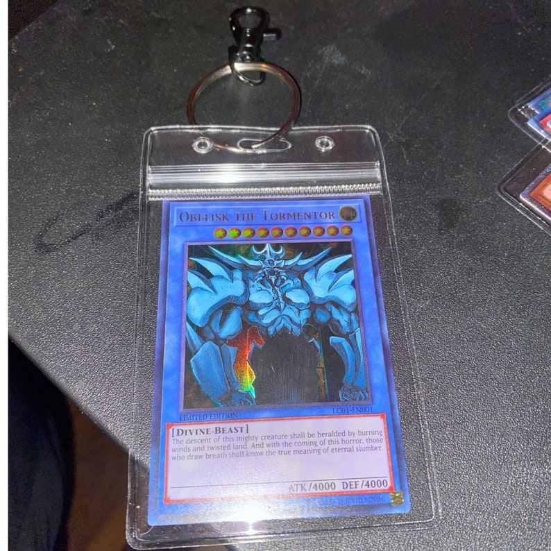 Yu Gi Oh! Authentic Obelisk the Tormentor Ultra Rare Card Keychain - Etsy