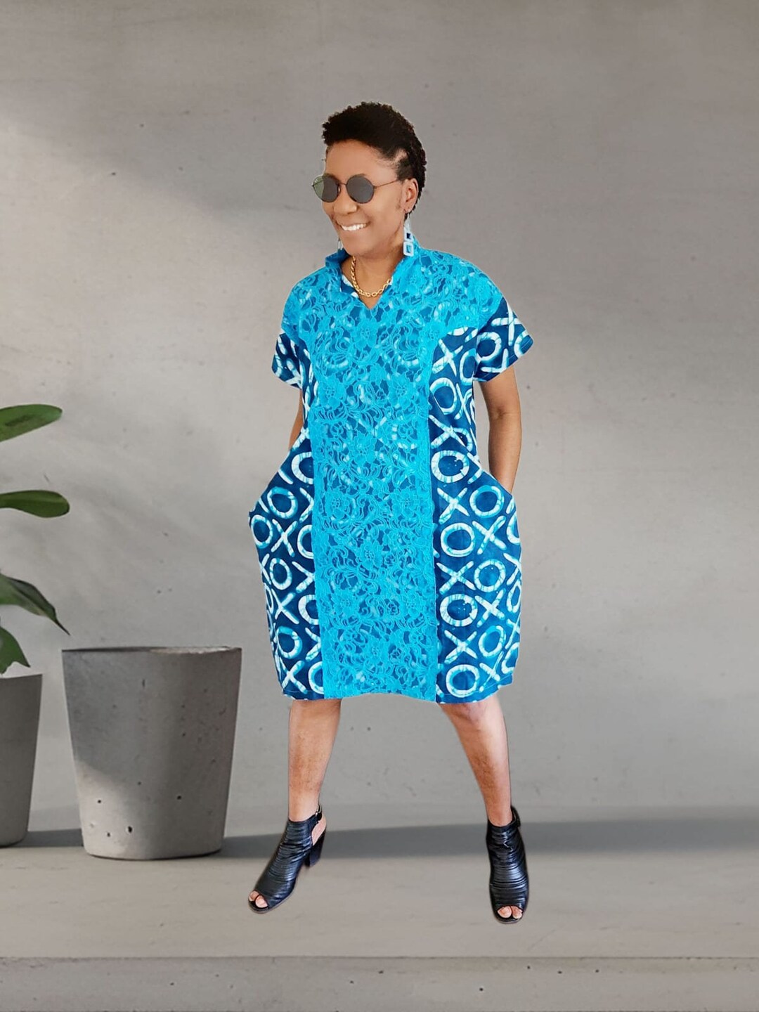 Kimee Lovely African Dress /gown/ 100% Ankara Wax Cotton/ in S, M, L ...