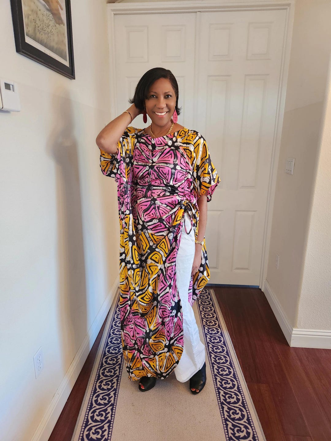 Dami Elegant African Boubou Gown/ Quality Silk-like Fabric / Free-size ...