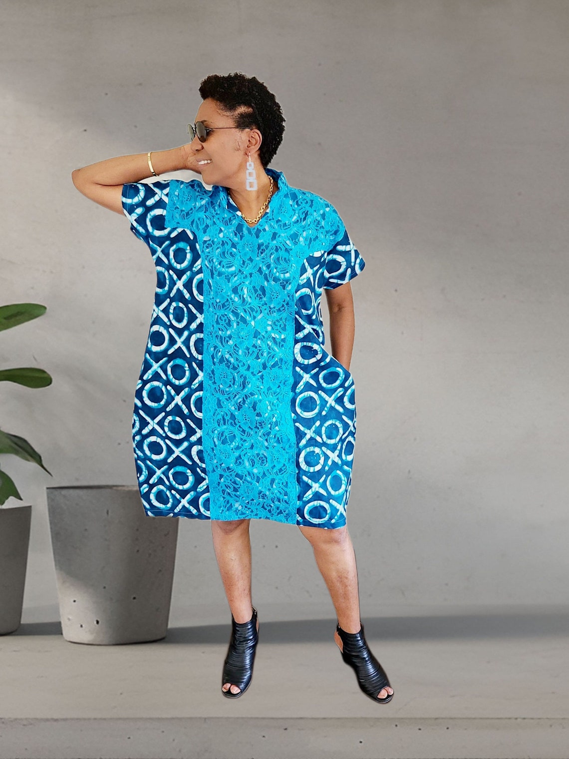 Kimee Lovely African Dress /gown/ 100% Ankara Wax Cotton/ in S, M, L ...