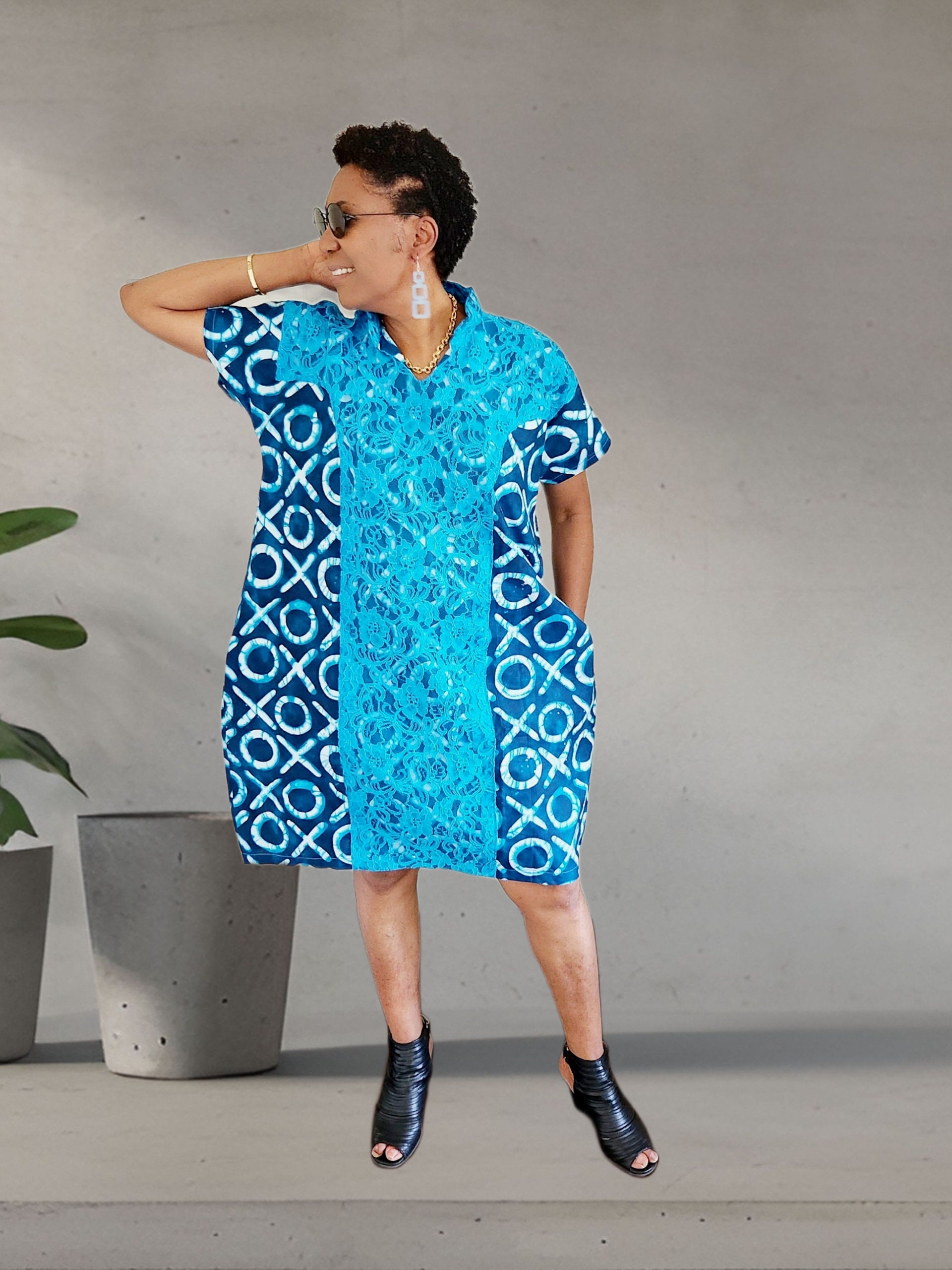 Kimee Lovely African Dress /gown/ 100% Ankara Wax Cotton/ in S, M, L ...