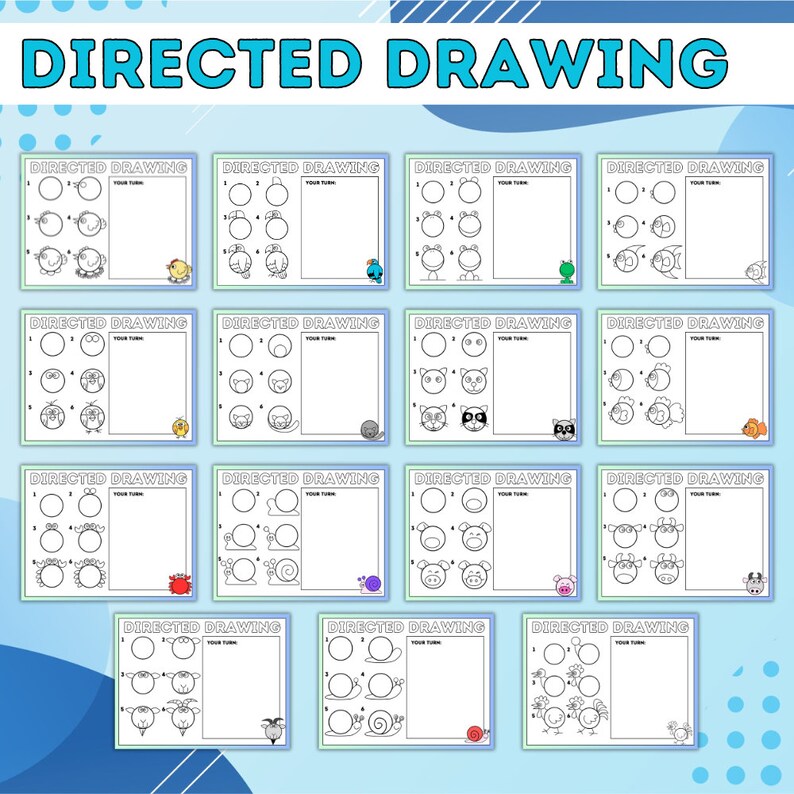 Directed Drawing Printable Kids Projects: Endless Fun and Learning for ...