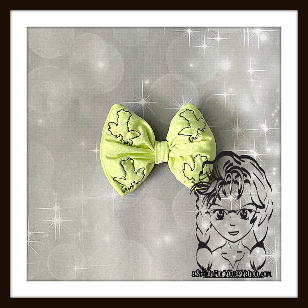 FROG Princess SQUISH BOW (add on ~ 1 Piece) ~ in the Hoop ~ Instant ...