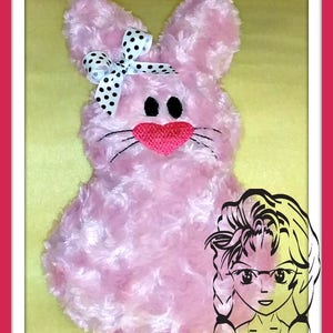 BUNNY Rabbit Round Body Face 3d Plush Softie Toy ~ in the Hoop ...