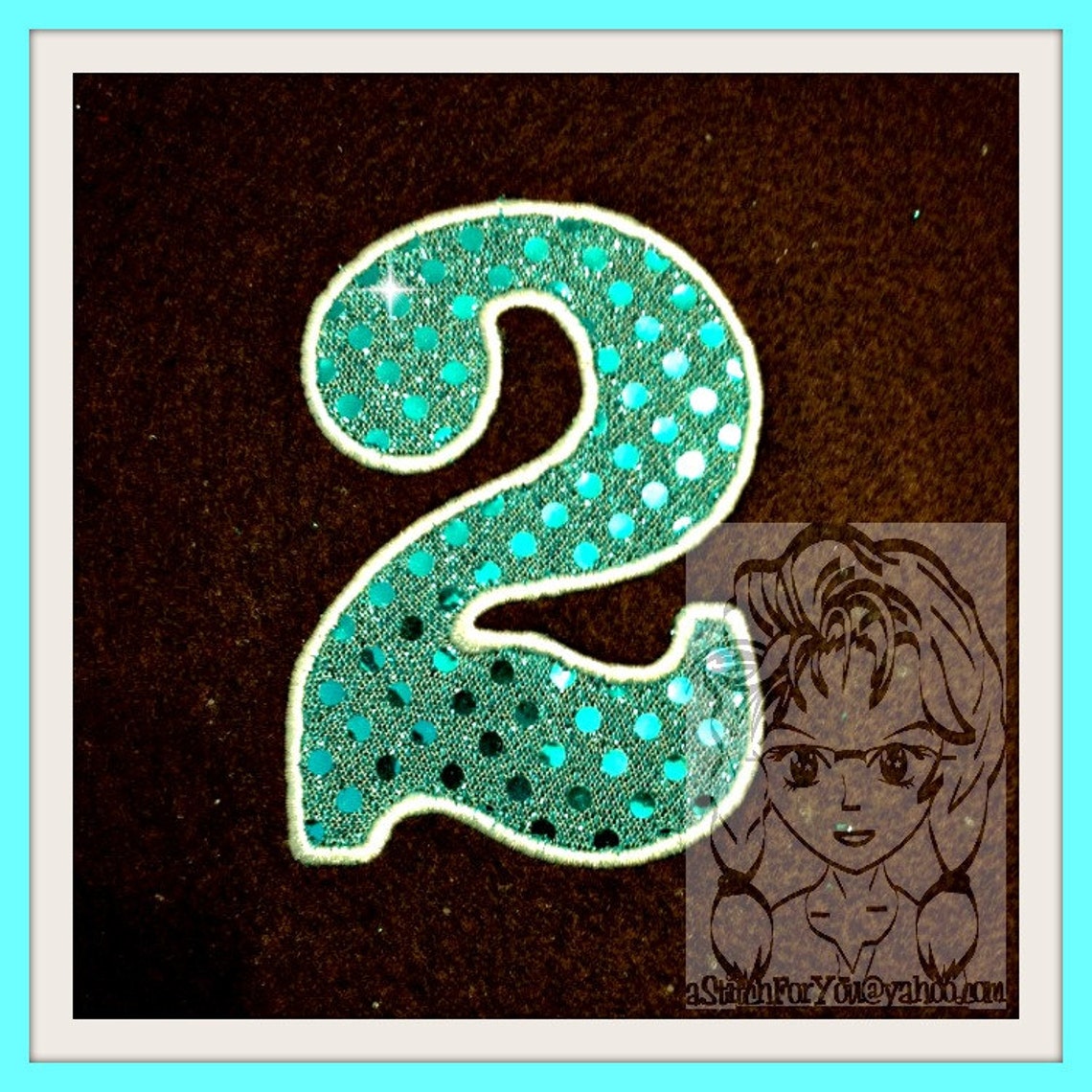 NUMBER Set 0-9 Girly PLAIN Birthday Applique 4x4 & 5x7 - Etsy