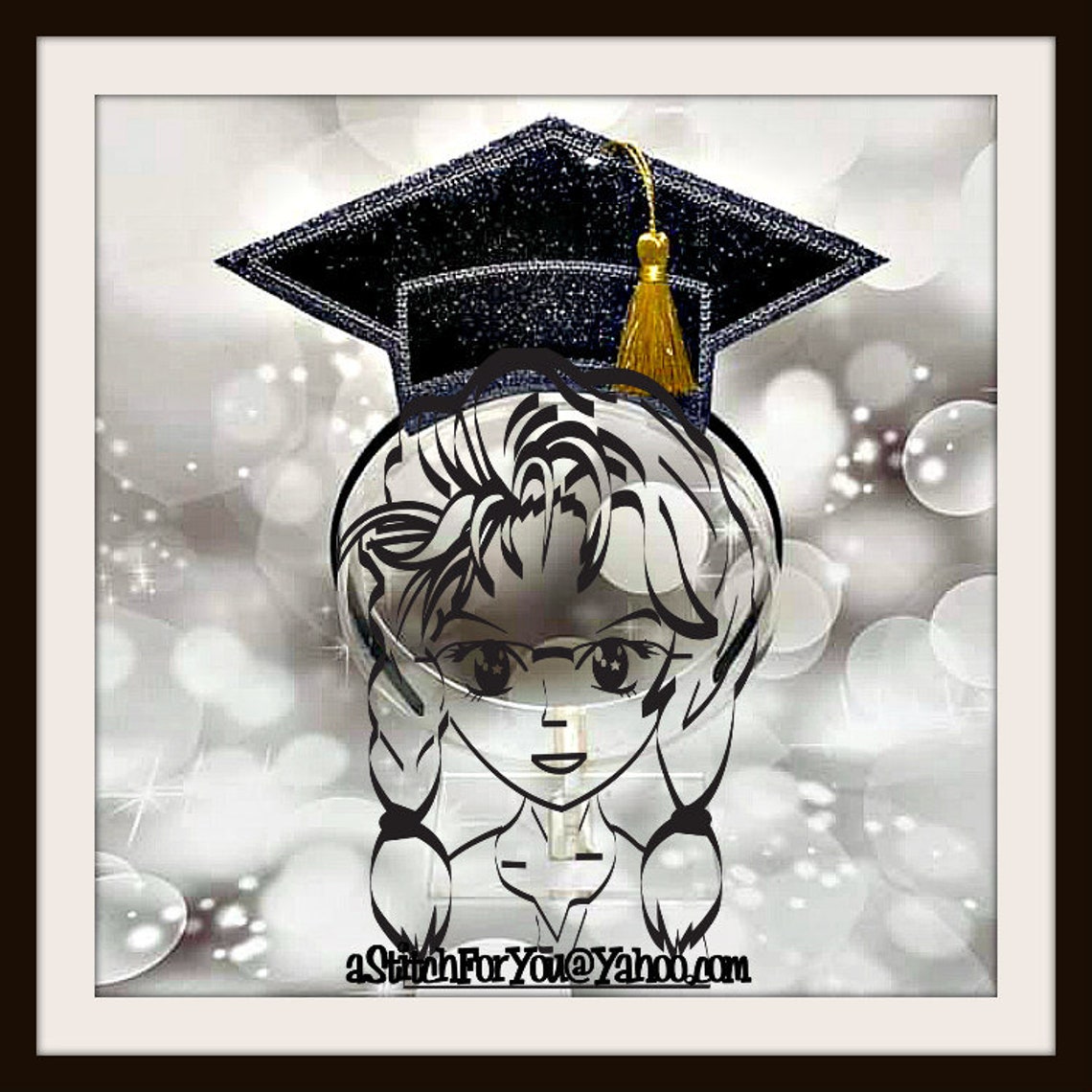 GRAD Graduation Crown ~ in the Hoop ~ Instant Download Design by Carrie ...
