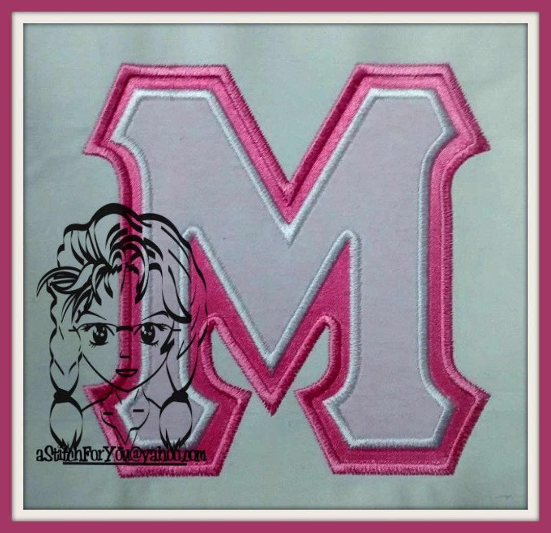 MU Greek Letters Sorority Double Applique School College ~ Instant ...
