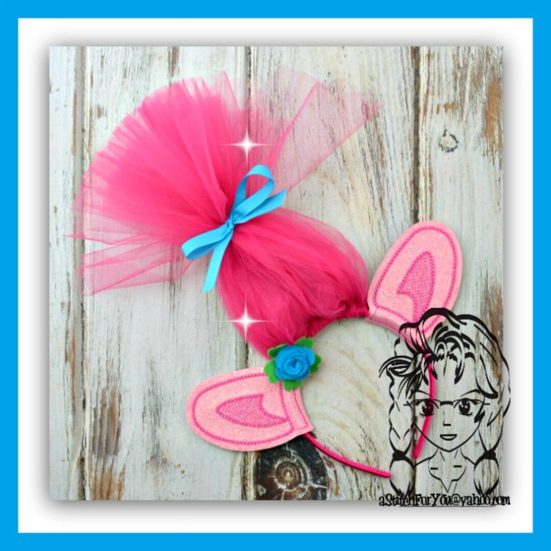 Troll EARS (only) Pink Girl ~ (2 Piece) Character Headband ~ in the ...