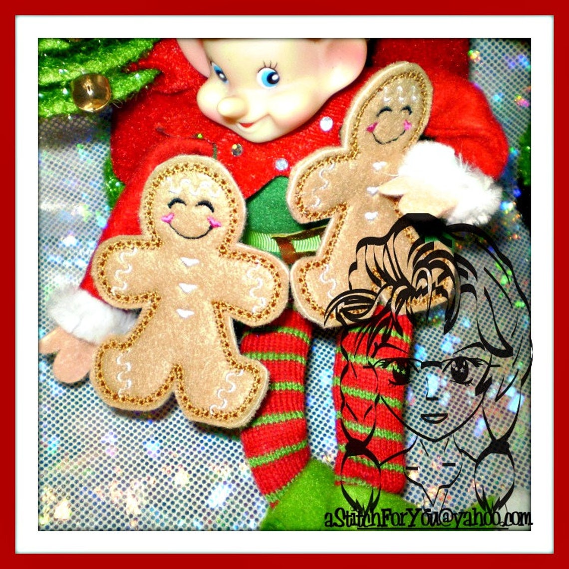 Ginger Toy Christmas ELF Size in the Hoop Instant | Etsy
