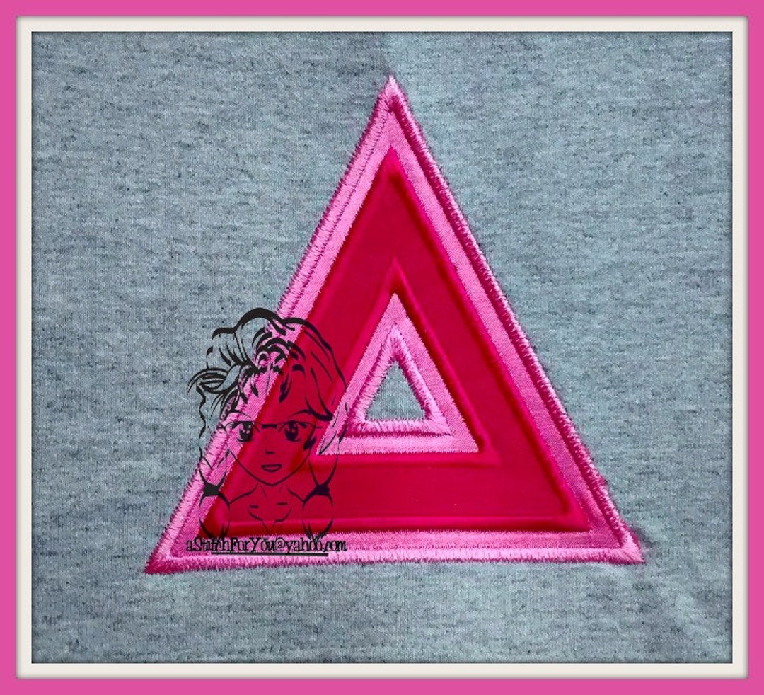 DELTA Letter Double Applique School College ~ Instant Download Design ...