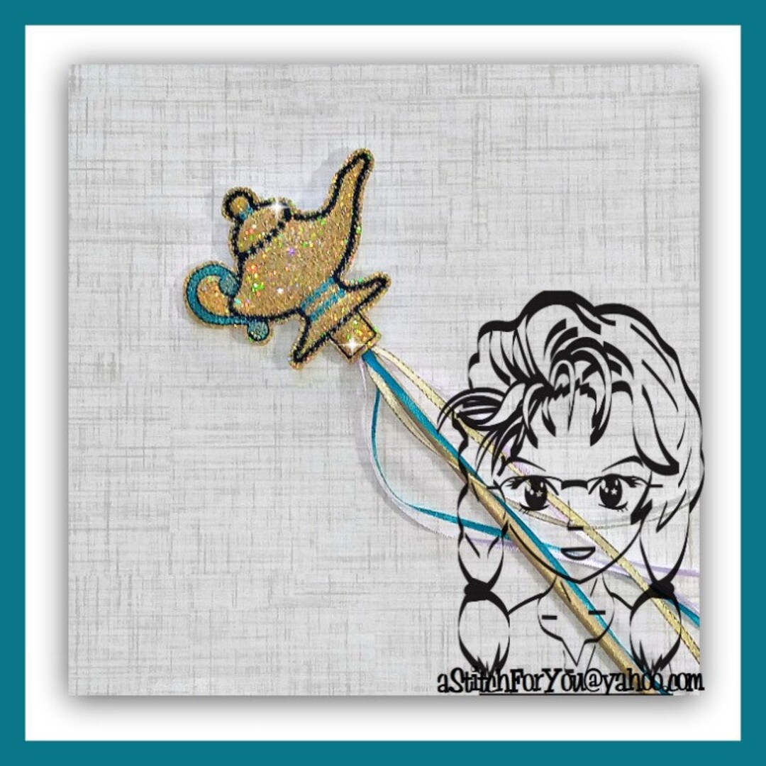 Magic Genie LAMP ~ Pencil Topper & Wand ~ in the Hoop ~ Instant ...